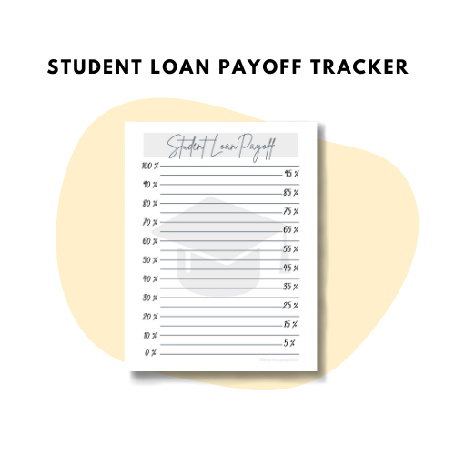 STUDENT LOAN PAYOFF PRINTABLE WORKSHEET – Mom Managing Chaos
