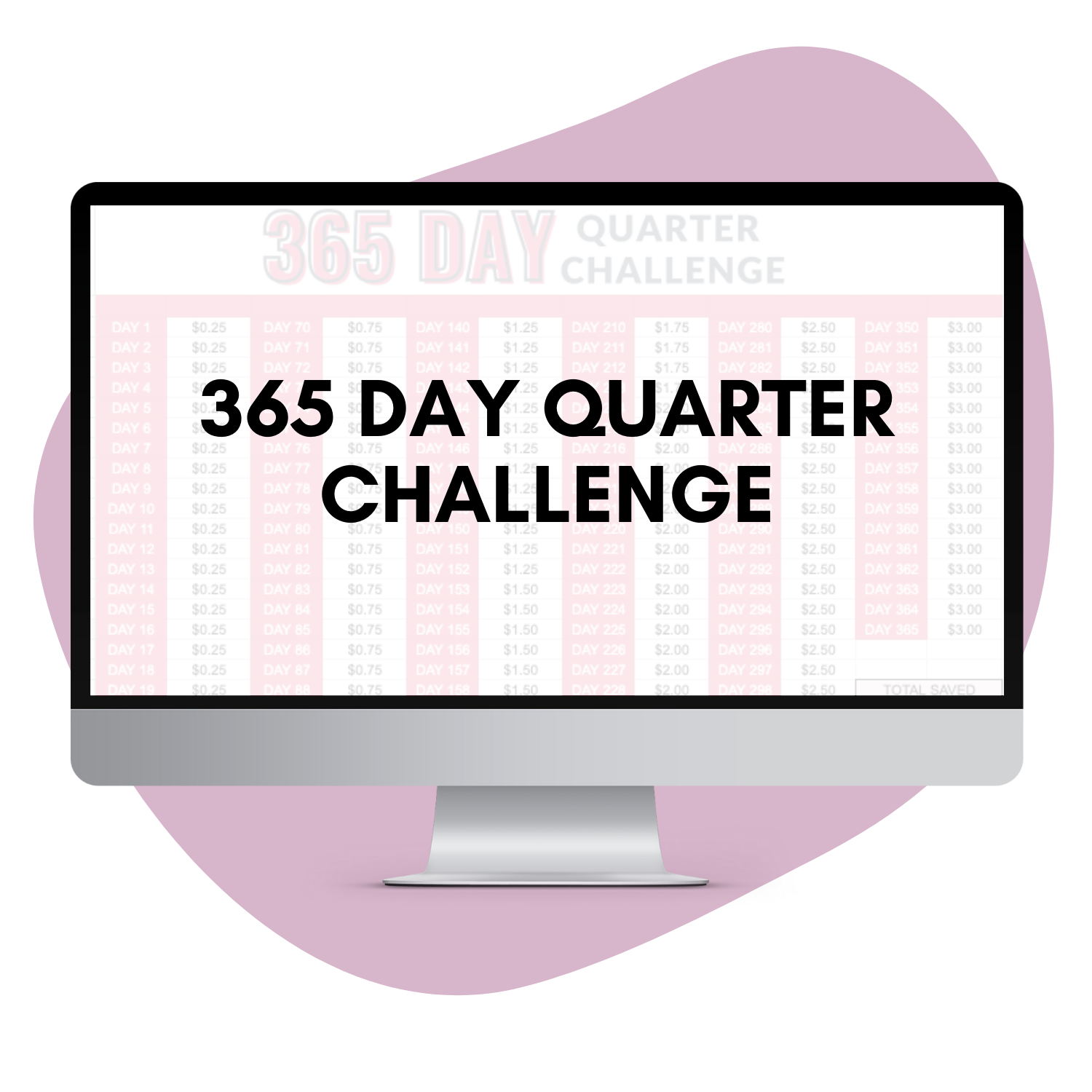 365 DAY QUARTER CHALLENGE (DIGITAL & PRINTABLE VERSIONS) – Mom Managing ...