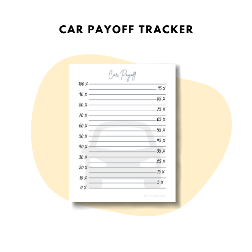 CAR PAYOFF PRINTABLE – Mom Managing Chaos