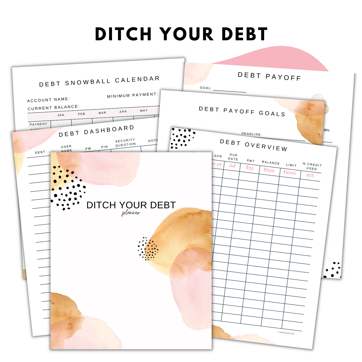 DEBT PAYOFF PLANNER – Mom Managing Chaos
